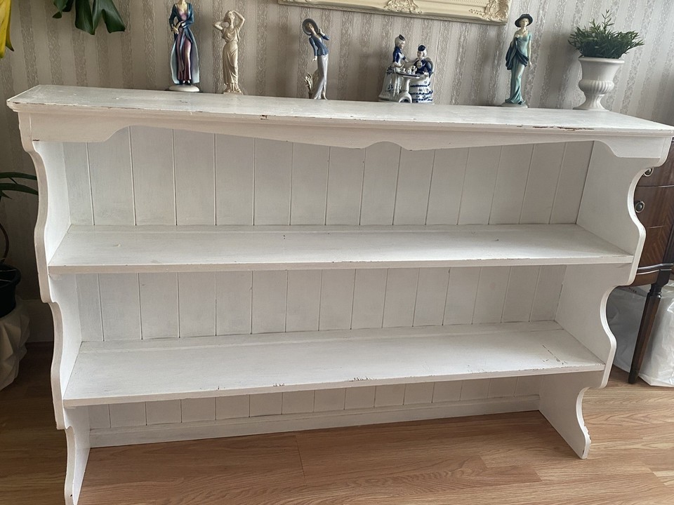 Beautiful Very Large Vintage Oak Bookcase Solid Furniture with Shelves Library | eBay UK