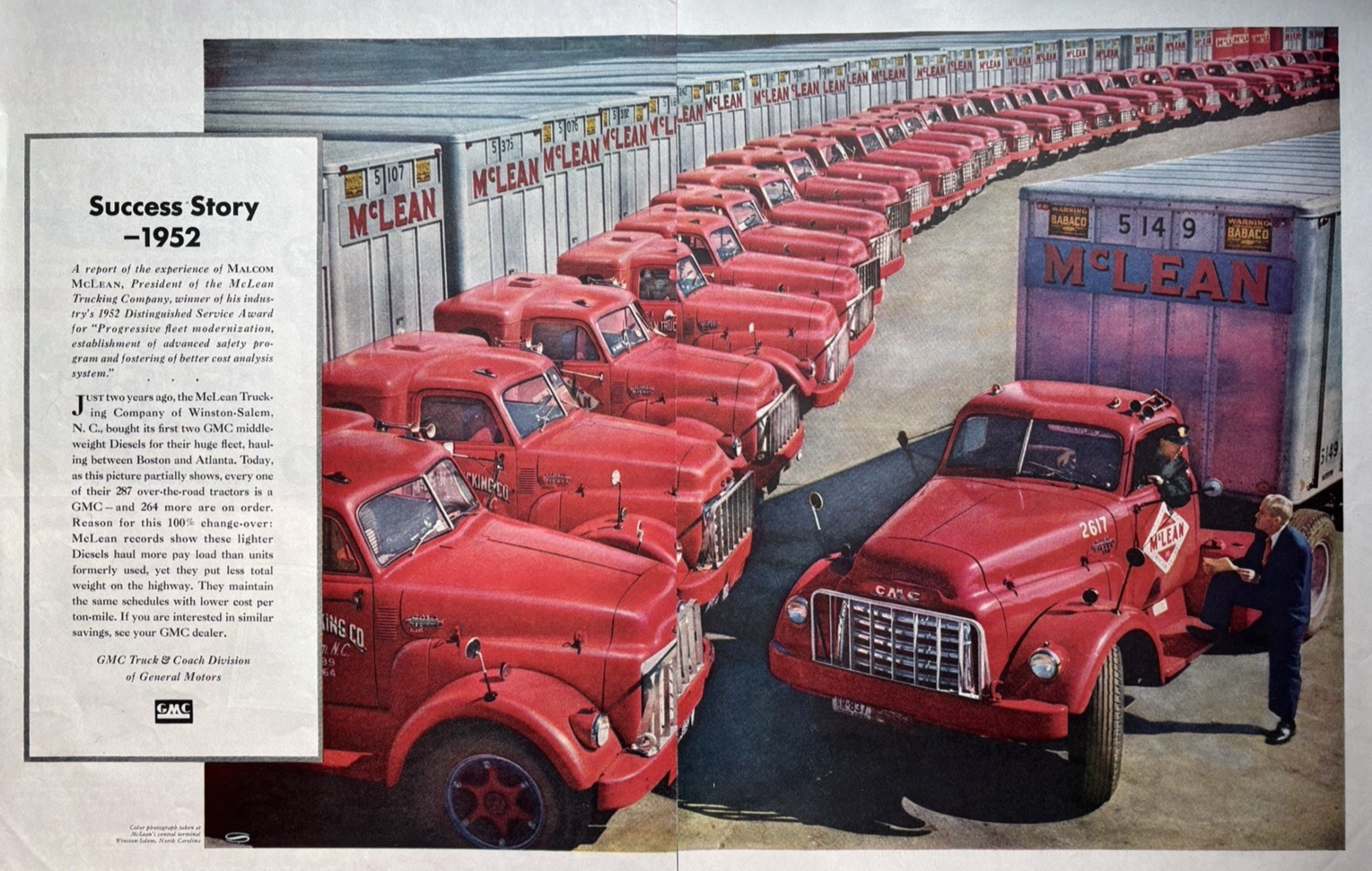 1952 GMC Trucks McLean Trucking Central terminal Winston Salem VTG ...
