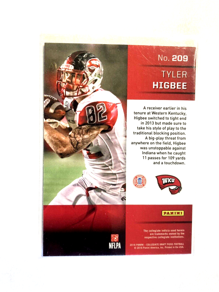 2016 Panini Collegiate Draft Picks Tyler Higbee Rookie Card #209 | eBay
