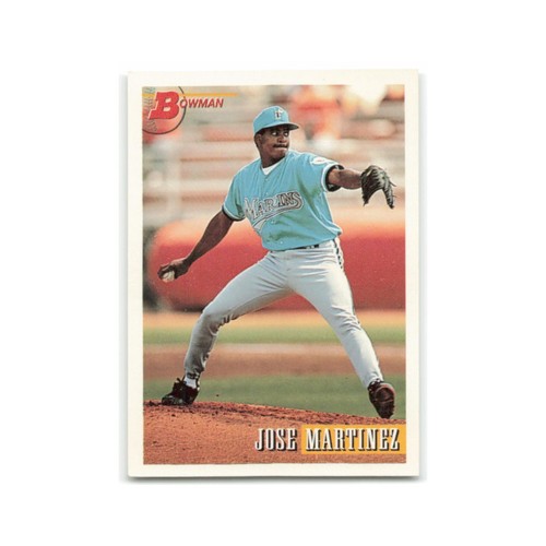 Jose Martinez Rookie 1993 Bowman #331 Florida Marlins Baseball Card NM ...