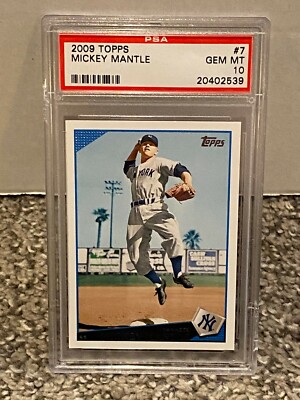 2009 Topps #7 - MICKEY MANTLE - PSA 10 Gem Mint - NY New York YANKEES ...