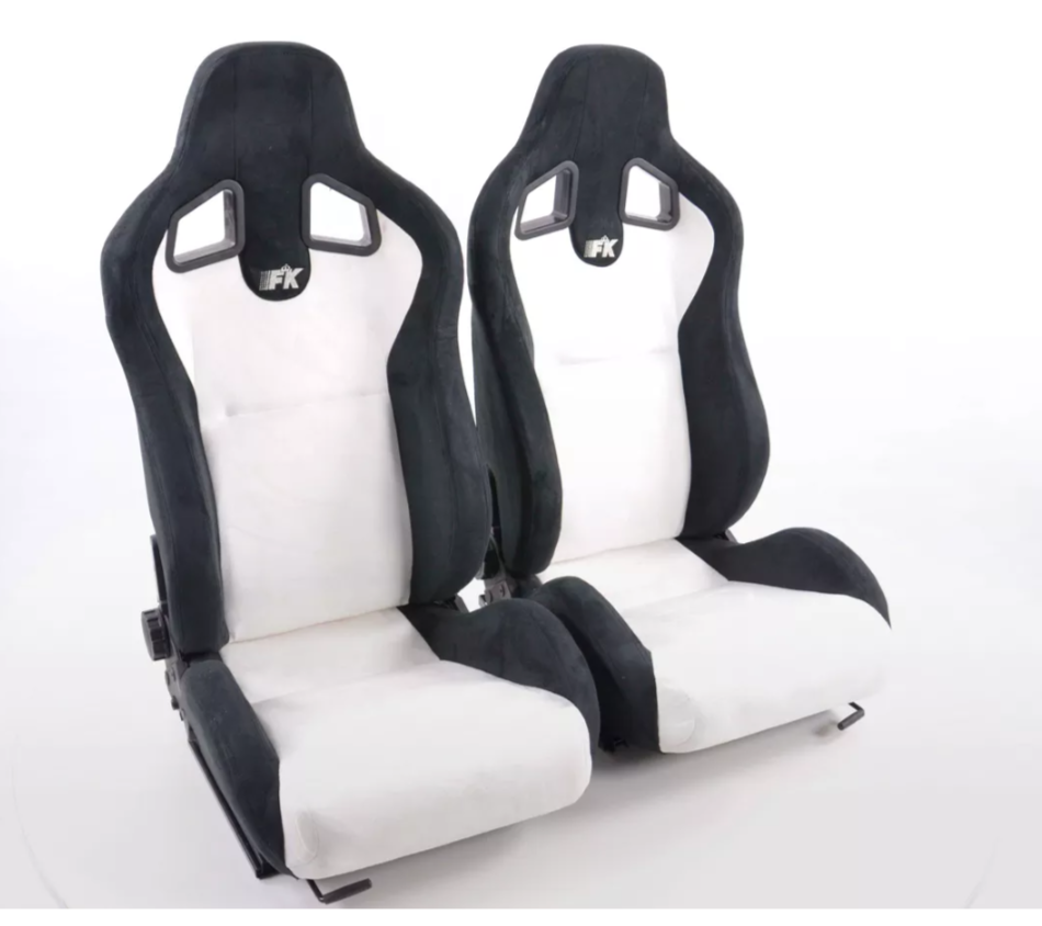 FK Universal Suede Alcantara Deluxe Motorsport Recline Bucket Seats ...