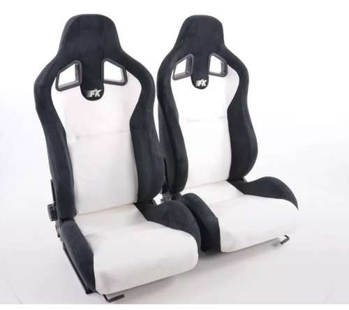 FK Universal Suede Alcantara Deluxe Motorsport Recline Bucket Seats ...