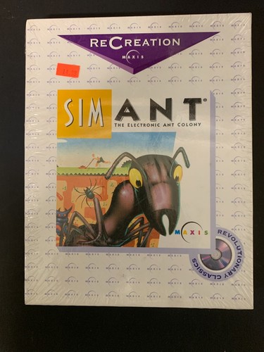 Vtg SimAnt Windows Macinotsh CD Rom NEW SEALED Big Box sim ant city ...