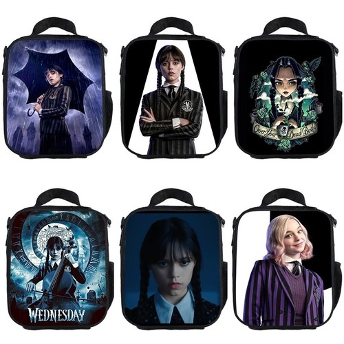 Wednesday The Addams Family Insulated Lunch Bag Student School Snack ...