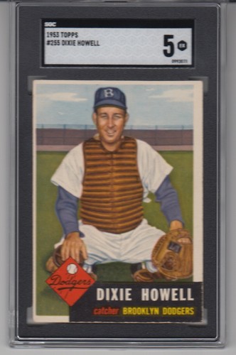1953 Topps Dixie Howell SP #255 SGC EX 5 - Picture 1 of 2