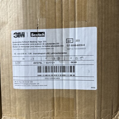 3M 06340 Scotch 233 Automotive Refinish Crepe Paper Masking Tape (24 ...