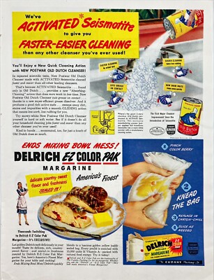 Delrich Vegetable Margarine EZ Color Pak America's Finest Vtg Magazine ...