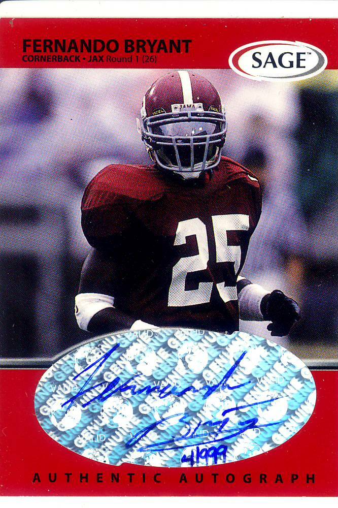 fernando bryant rookie draft auto autograph alabama crimson tide ...