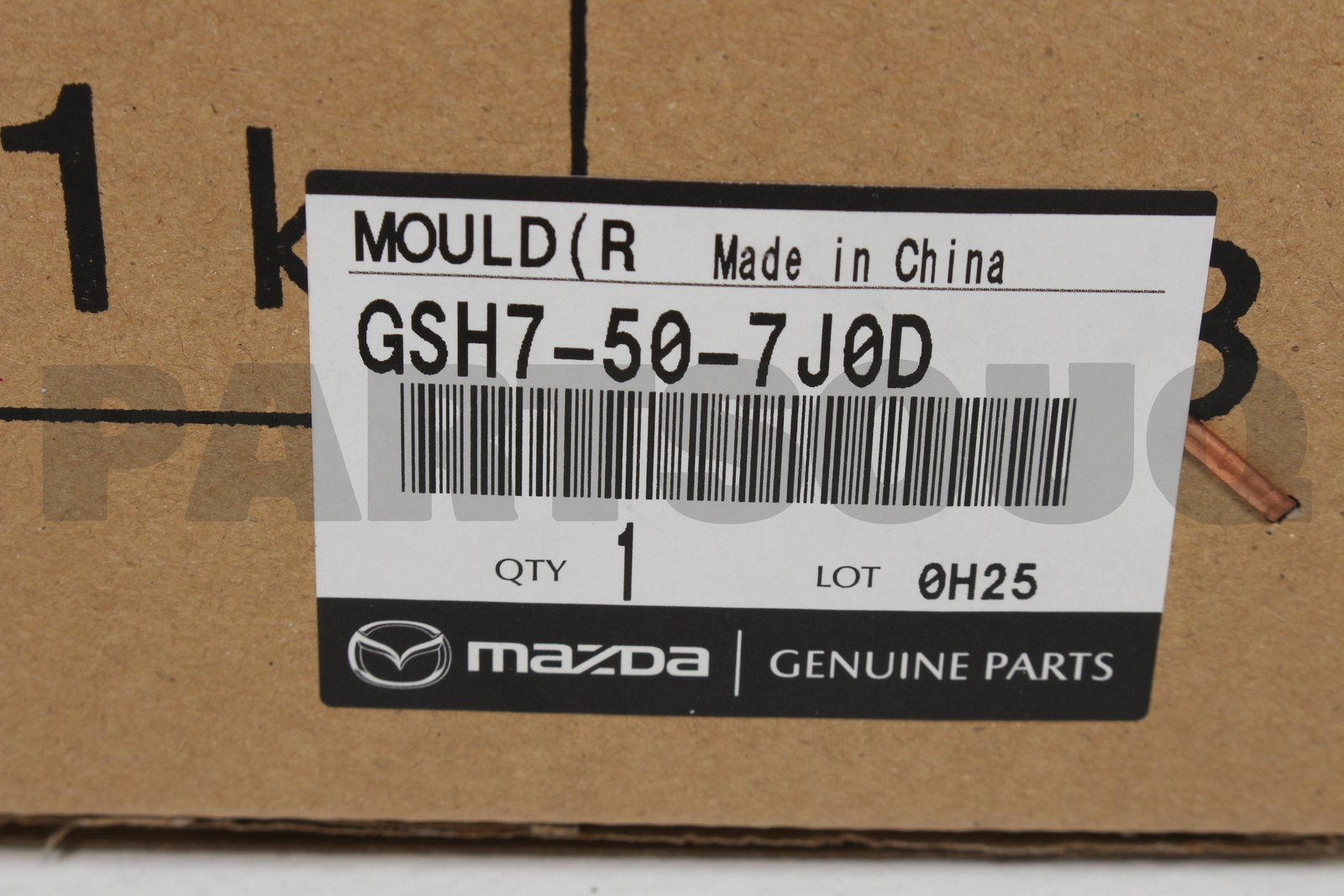 GSH7507J0D Genuine Mazda MOULD(R),FRONT GSH7-50-7J0D | eBay
