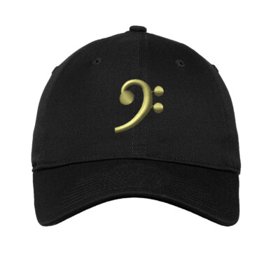 Soft Women Baseball Cap Black Bass Clef Gold Embroidery Dad Hats for ...