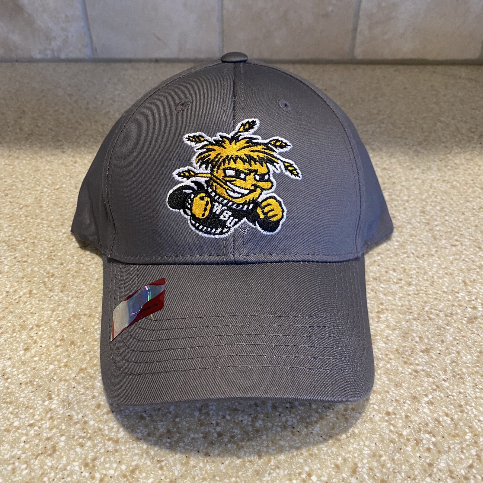 Wichita State Shockers Cap Hat Gray Yellow White Adjustable Strapback ...
