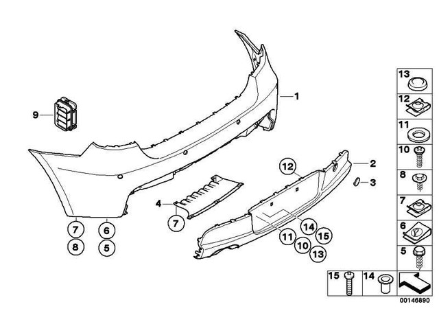 BMW 1 Series Rear Diffuser E81/ E87/ E87 LCI 7837325 Ref 6127 for sale ...