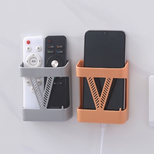 Organizer Remote Control Phone Charging Holder Storage Box Wall Mounted ...