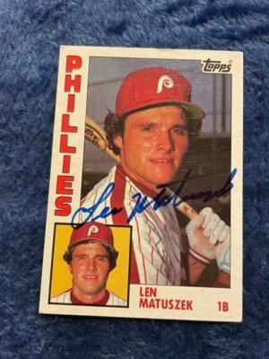 LEN MATUSZEK AUTOGRAPHED 1984 TOPPS BASEBALL CARD | eBay