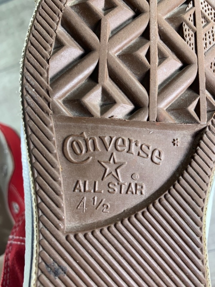 Vtg CONVERSE Chucks All Star Red High Top Shoes Sneakers Kicks Shoes 4. ...