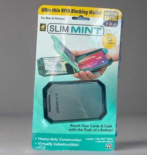Slim Mint Wallet Ultra-Thin RFID-Blocking, AS-SEEN-ON-TV, ID Theft ...