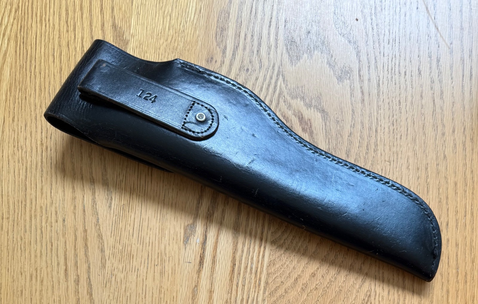 RARE VINTAGE BUCK 124 FRONTIERSMAN FOLD OVER FLAP SHEATH ONLY N20 | eBay