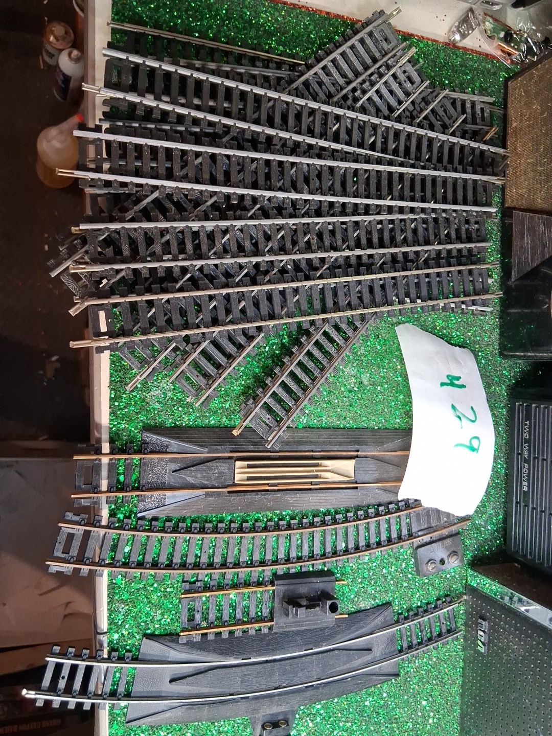 Ho Scale Model Railroading Straight Track Lot 20pc +rerailers Bumper ...