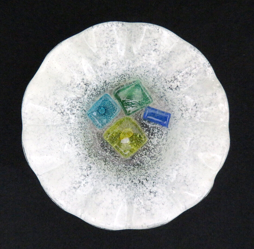 Vintage Dichroic Fused Art Glass Pin Ring Dish | eBay