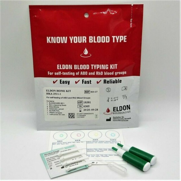EldonCard 30407 Blood Type Test Complete Kit for sale online | eBay