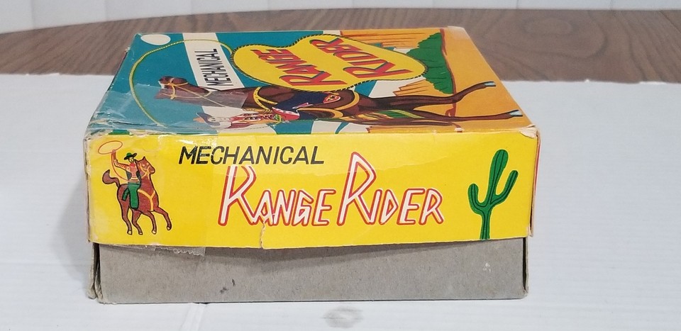 1950s Japan Range Rider Cowboy Tin Wind-Up With Box Works Shelf M4 | eBay
