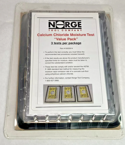 Norge Tool Company Calcium Chloride Moisture Test "Value Pack" (3 Tests ...