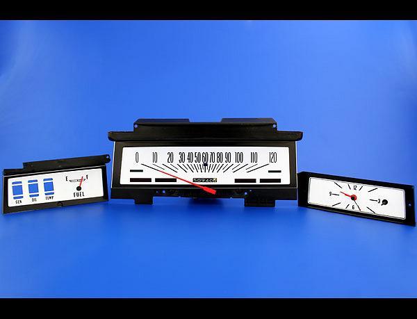 1973-1976 Chevrolet Chevelle Malibu El Camino White Face Gauges Sweep ...