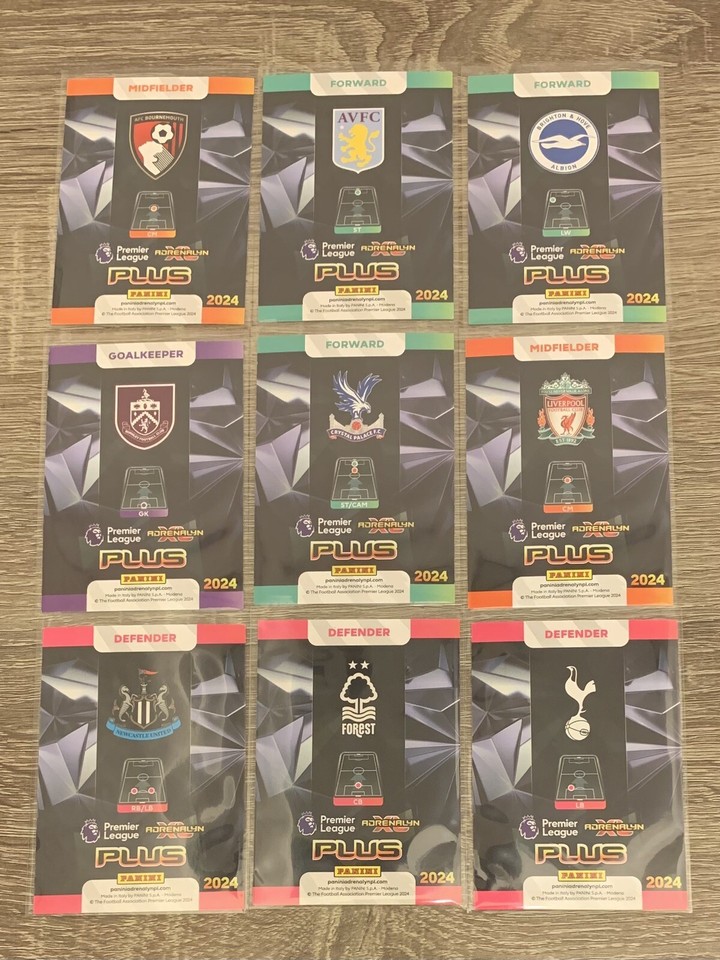 PANINI ADRENALYN XL PREMIER LEAGUE PLUS 2024 ALL 9 DIFFERENT NEXT GEN ...