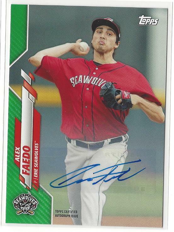 2020 Topps Pro Debut Alex Faedo Green Parallel Autograph Auto /99 Erie ...