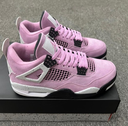 Air Jordan 4 Retro "Orchid" Pink and Black Suede AJ4 | eBay