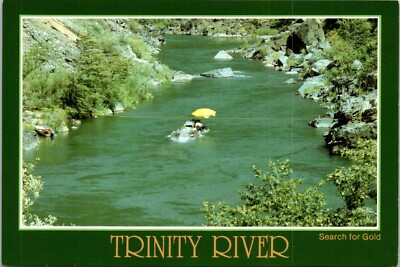 Trinity River California CA Searching for Gold Panning Aerial View ...