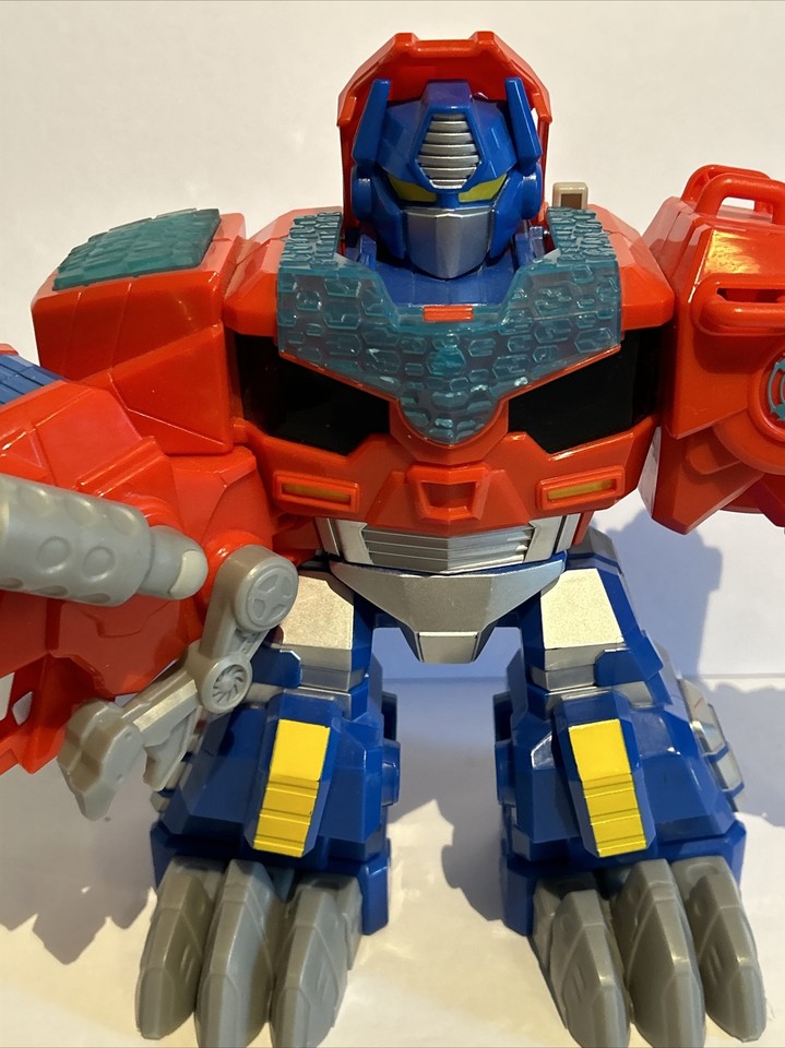 Transformers Rescue Bots Optimus Prime T-Rex Dinosaur 9" Figure | eBay