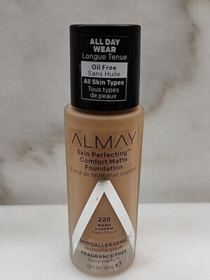Almay Skin Perfecting Comfort Matte Liquid Foundation #220 Warm Cashew ...