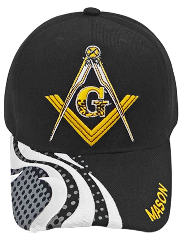 Mason Baseball Cap Freemasons Black Masonic Hat Masons, Compass and ...