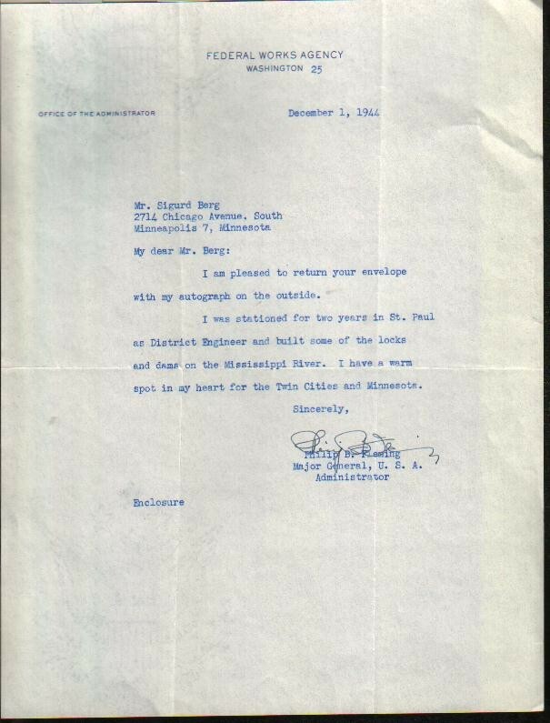 Philip B Fleming Autographed Letter 1944 Famed Army General D.55 | eBay