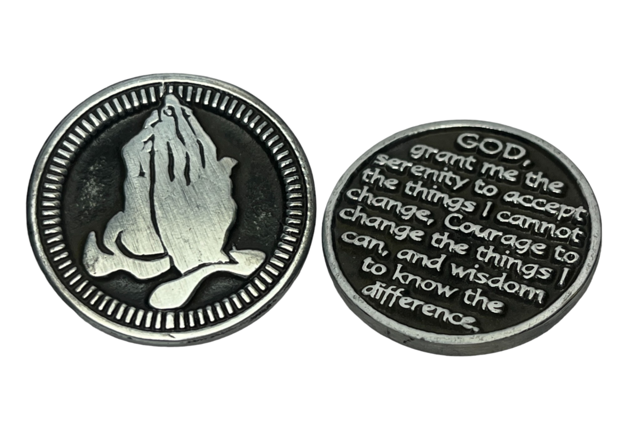 Purity Pocket Token Praying Hands, God Serenity Prayer, Solid Pewter 1 ...