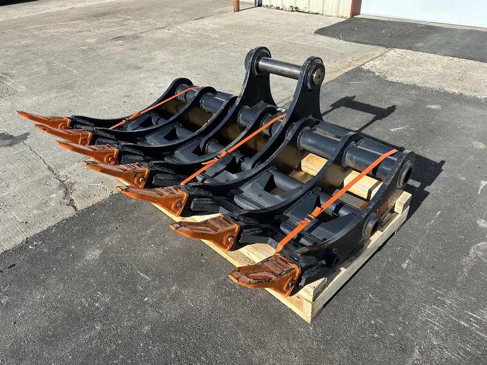 New 67" Root Rake Excavator Rake, 7 tines Caterpillar 319 320 321 322 ...