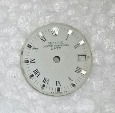 ROLEX DIAL FACTORY PRINT FOR LADIES DATE BLACK ROMAN NUMEROUS & WHITE ...