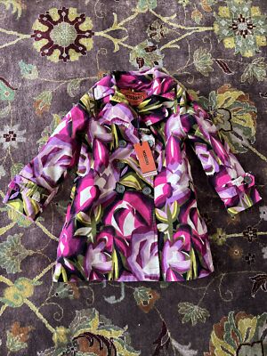 Missoni For Target Floral Velvet Peacoat Purple Lined Toddler Girl 18M ...