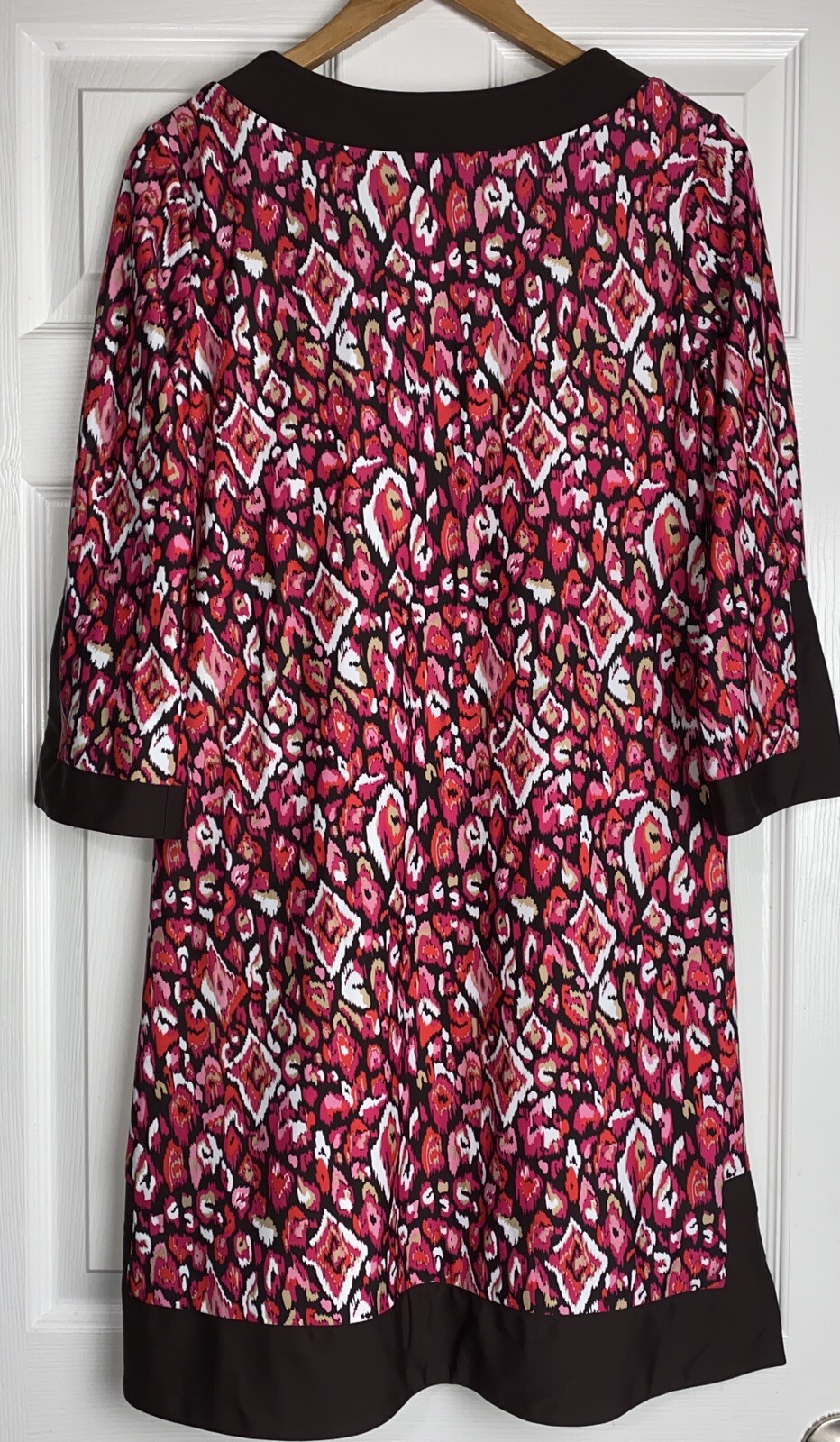 Jude Connally Holly Dress Tunic Stretch Brown Trim Ab… - Gem