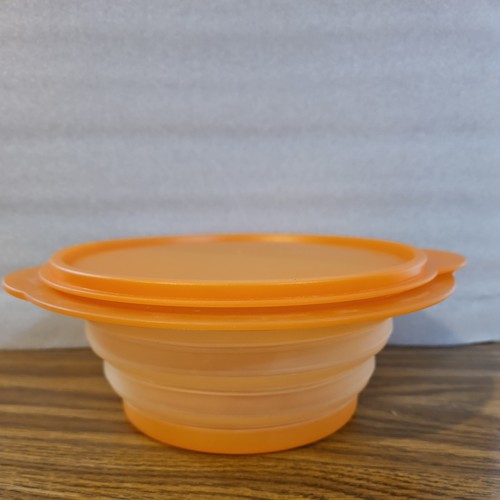 Tupperware Collapsible 4 cup Containers-5455A/5453A-Orange-New-set of 3 ...