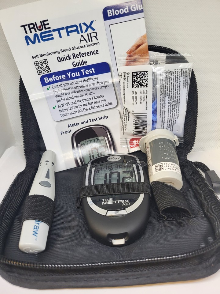 True Metrix Air Self Monitoring Blood Glucose Meter System w ...