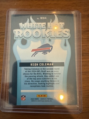 2024 Donruss KEON COLEMAN #WH4 White Hot Rookies Buffalo Bills RC | eBay