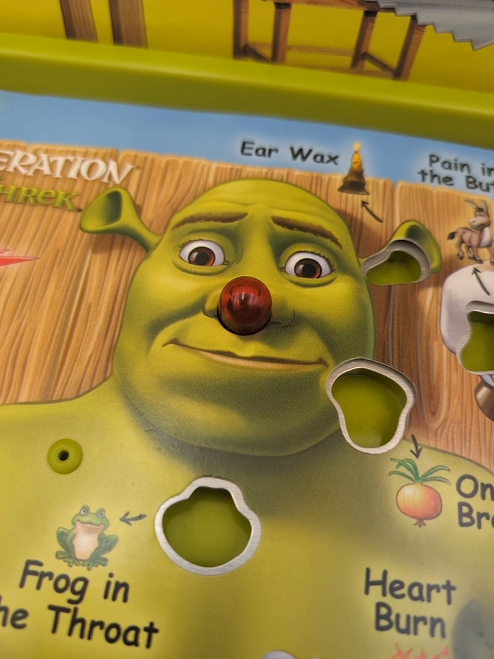 Operation Shrek Edition Board Game 2004 Hasbro MB – Tested Missing 1 ...