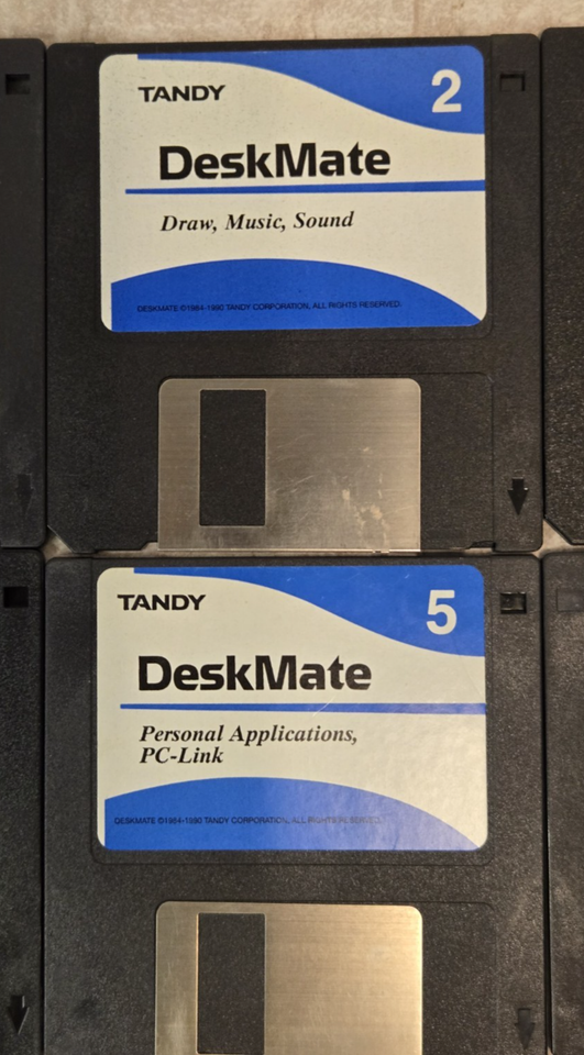 Tandy Deskmate MS-DOS 3.5" Floppy Disk OEM Lot 6 Disks UNTESTED | eBay