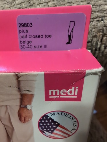 Mediven Plus Medical Compression Socks Calf III 30-40 Closed Toe Beige ...