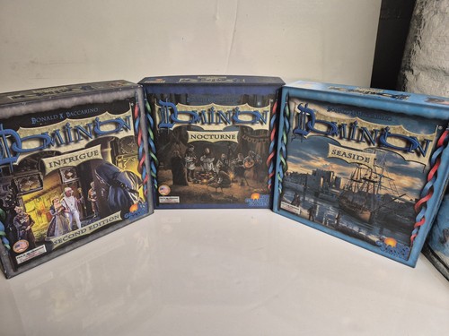 3 Dominion Bundle by Rio Grande Board Card Game Intrigue, Seaside ...