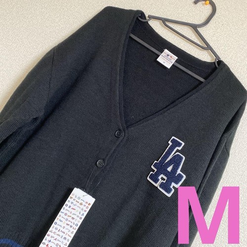 Los Angeles Dodgers Knit Cardigan Black Women's M - MLB Button Front ...