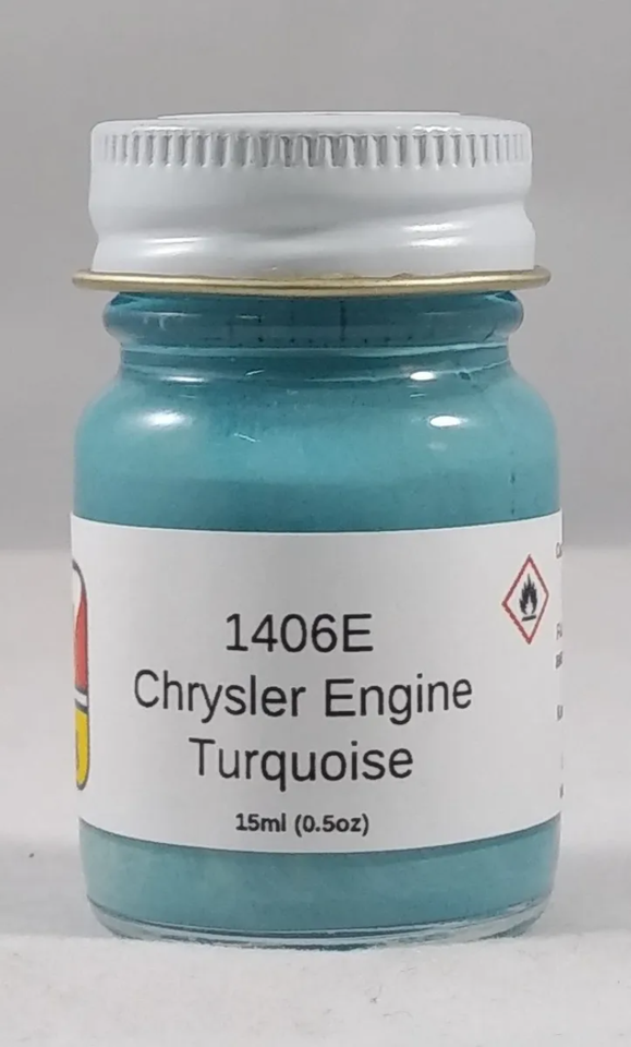 MCW Finishes 1406E Chrysler Engine Turquoise Enamel Model Paint for ...